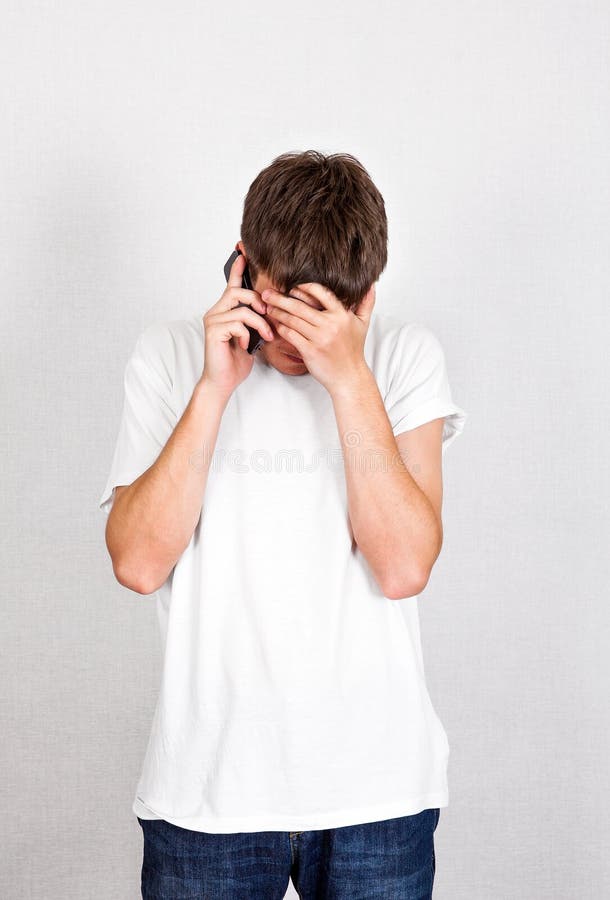 Sad Young Man stock photo. Image of fail, sadness, anxiety - 96197192