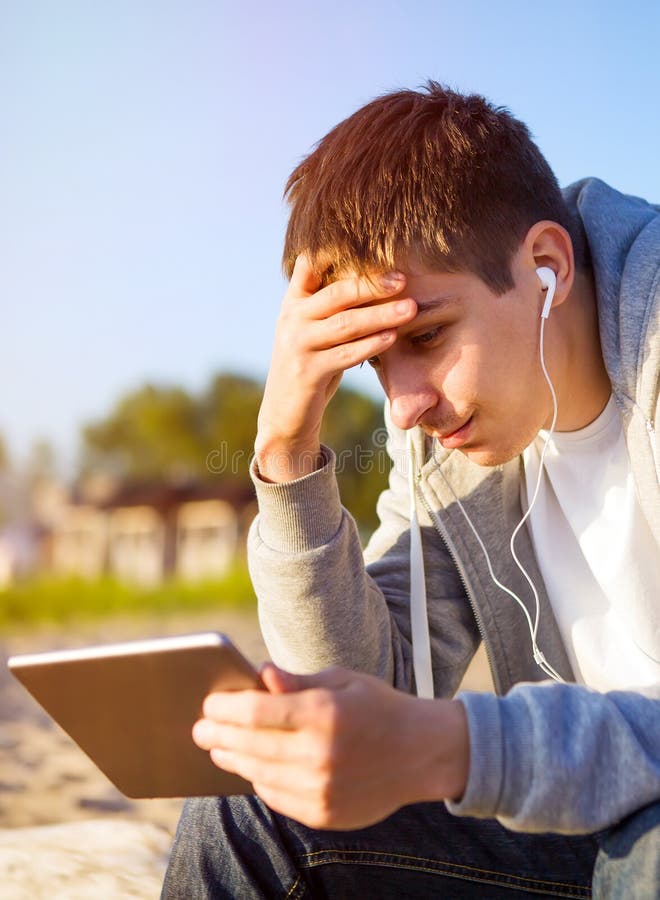 Sad Young Man stock image. Image of adult, outside, anxiety - 146831595