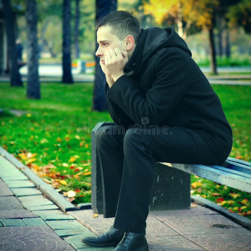 Sad Young Man stock image. Image of male, filtered, confused - 51450779