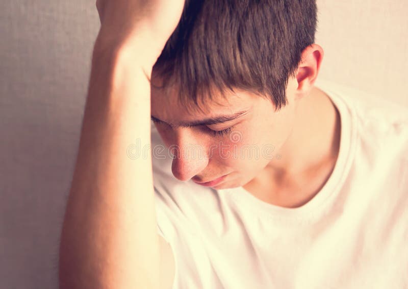 Sad Young Man stock image. Image of sorrowful, loneliness - 165456389