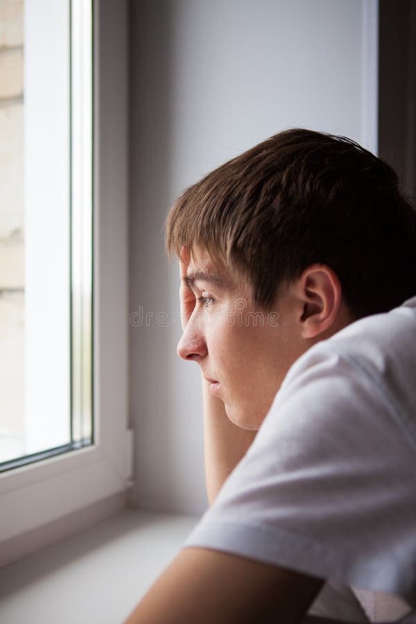 Sad Young Man stock photo. Image of misery, lonely, caucasian - 118395074