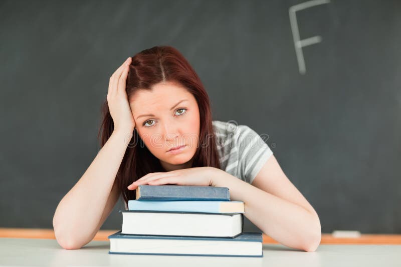 Sad Young Student Receiving Bad Mark Stock Photo - Image of high ...