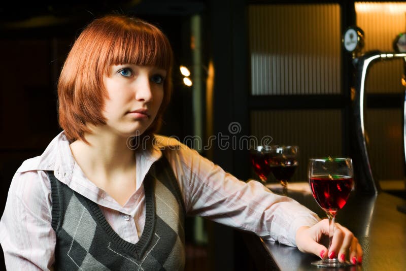 Portrait of Young Bartender in Bar or Nightclub Stock Image - Image of ...