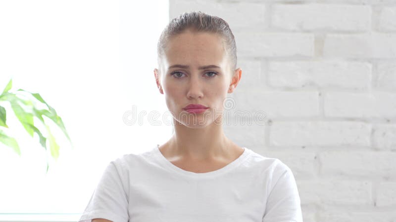 Sad Young Woman Gesture, Portrait Stock Image - Image of crying ...