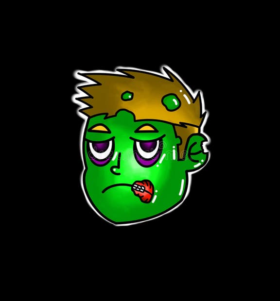 Sad zombie stock illustration. Illustration of zombie - 280244344