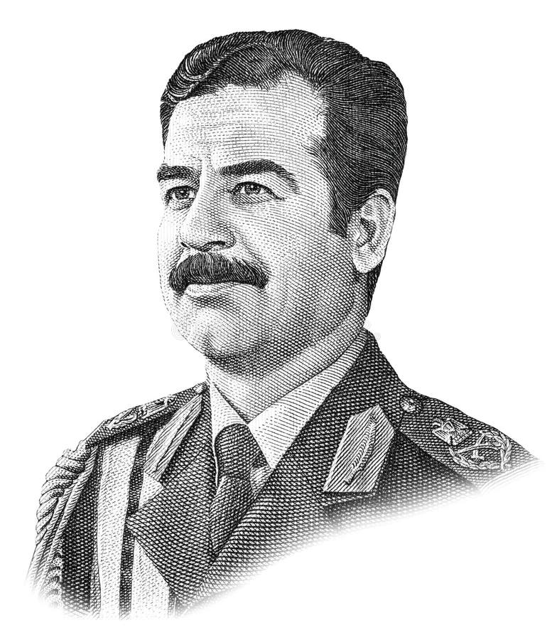 Saddam Hussein Portrait from 25 Dinars Iraq Banknote Editorial Stock Image - Image of arabic ...