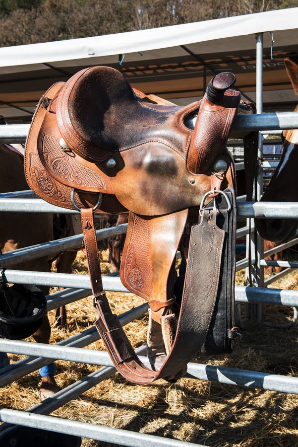 The Saddle for Rodeo and Horseback Riding Stock Image - Image of ...