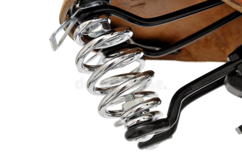 Saddle spring stock image. Image of brown, leather, bike - 62558041