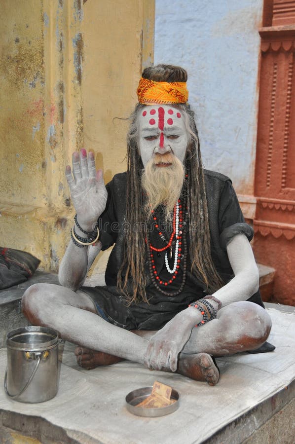 Sadhu (holy Man) in Varanasi, India Editorial Stock Image - Image of ...