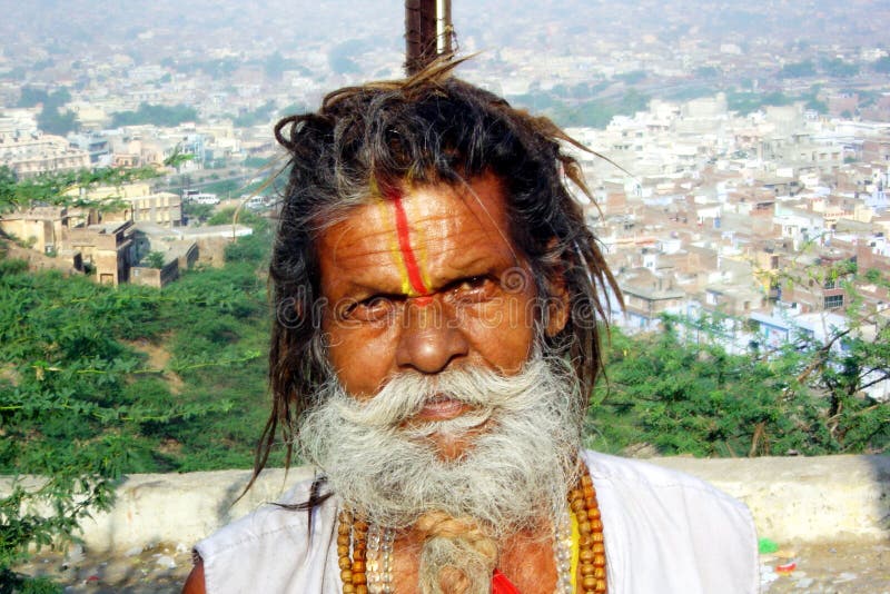 A sadhu portrait editorial photography. Image of east - 51629222