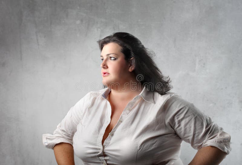 Sadness stock photo. Image of young, sadness, obese, female - 16454006