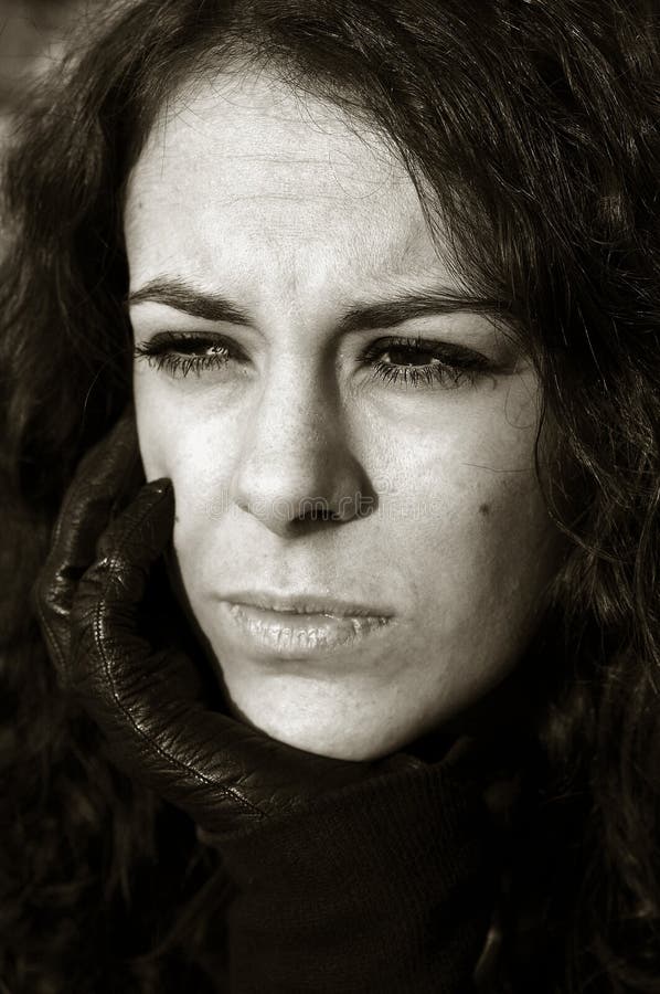 Sadness stock photo. Image of people, anxious, issues - 3855414