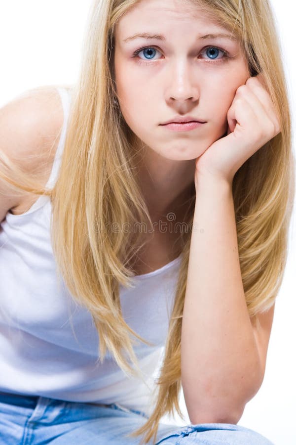 Sadness stock image. Image of woman, sadness, sitting - 5508673