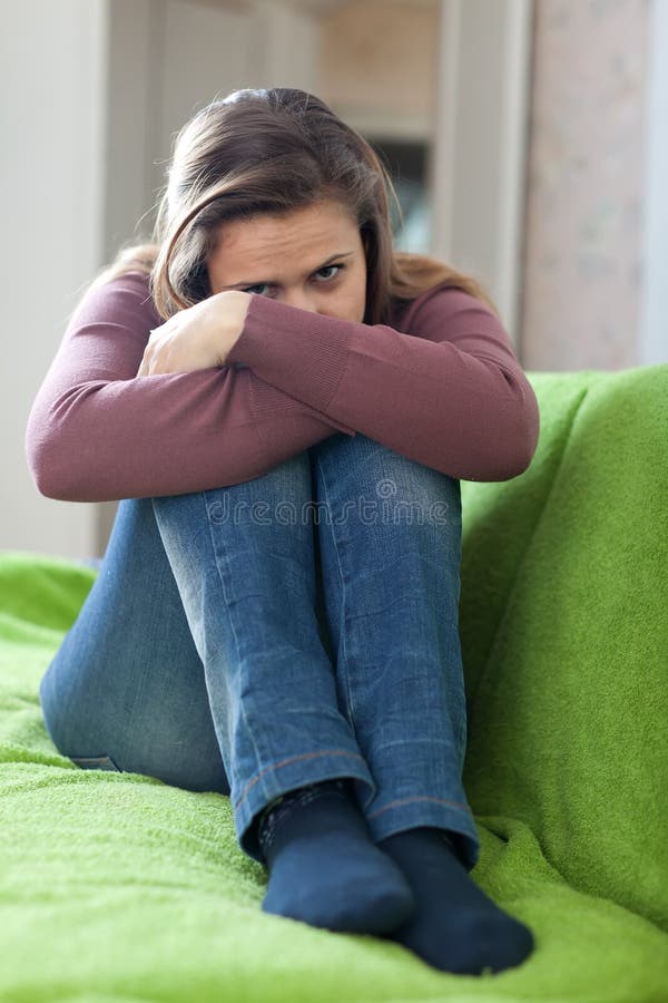 Sadness girl stock image. Image of forlornness, hair - 34512791