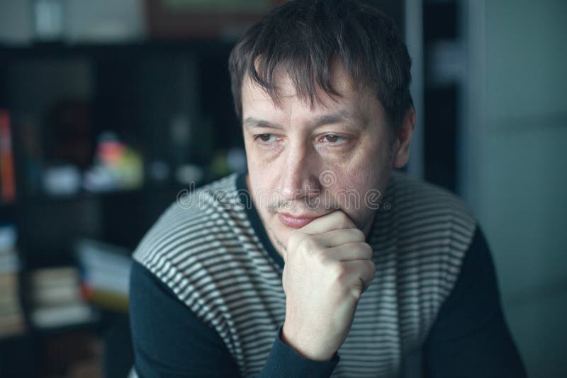 Sadness man at home stock image. Image of despair, home - 92833953