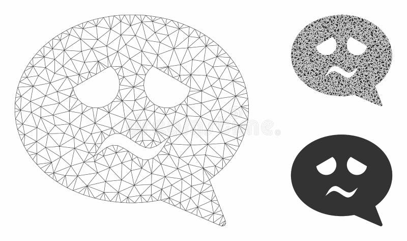 Sadness Smiley Message Vector Mesh Wire Frame Model and Triangle Mosaic ... Sadness Smiley Message Vector Mesh Wire Frame Model and Triangle Mosaic ...