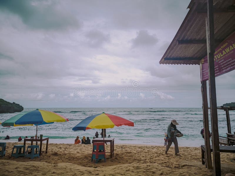 Sadranan Beach of Yogyakarta Editorial Image - Image of beach ...