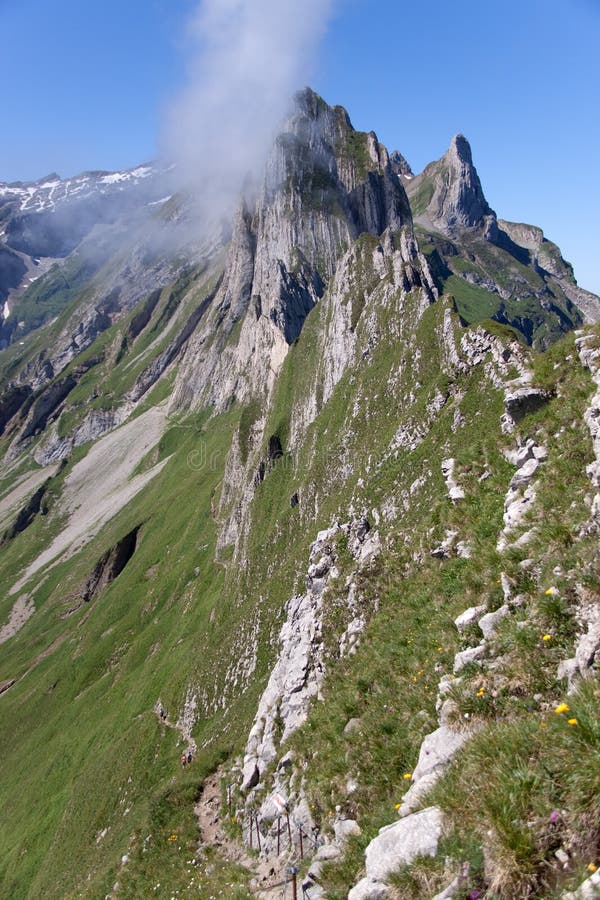Saentis 2 stock photo. Image of mountain, appenzell, mountains - 11996276