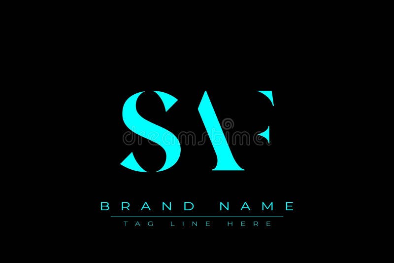 SAF Abstract Letter Logo Design Stock Illustration - Illustration of ...