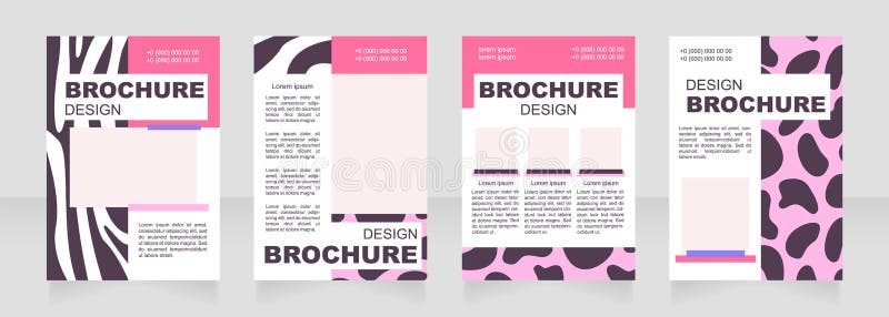Safari Blank Brochure Layout Design. Wild Life Information. Vertical ...