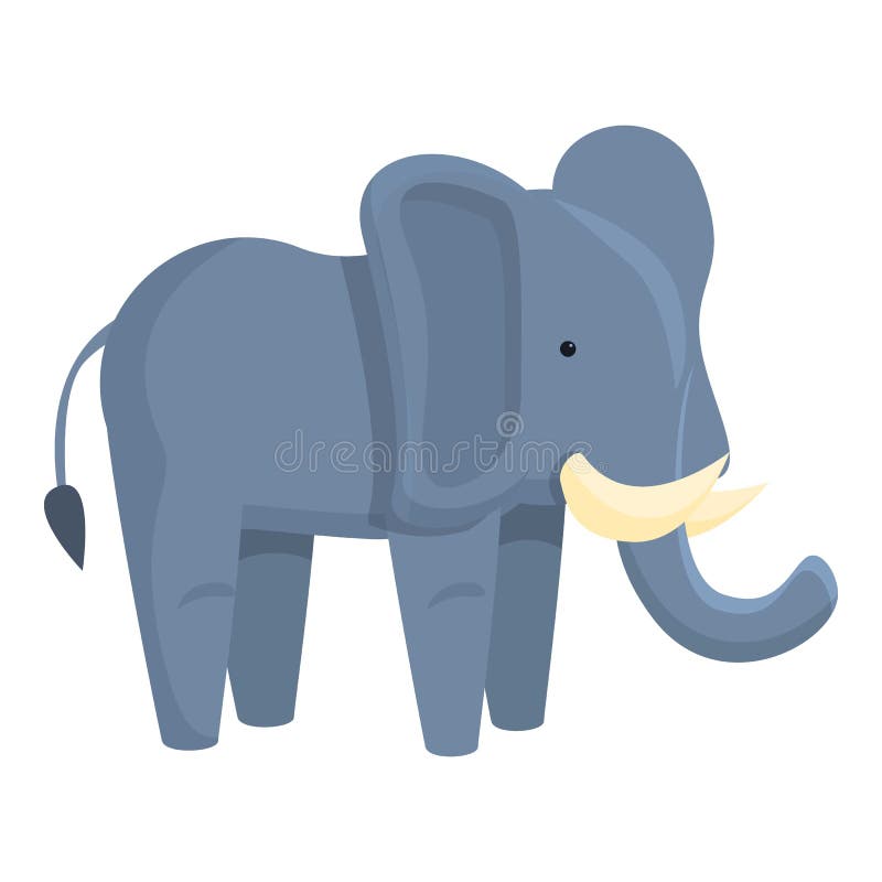 Say Hi Elephant Icon, Cartoon Style Stock Vector - Illustration of cute ...