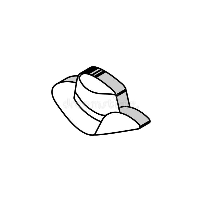 Safari Hat Cap Isometric Icon Vector Illustration Stock Vector ...