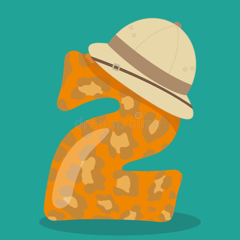 Safari Numbers 2 02 stock vector. Illustration of cartoon - 198990817