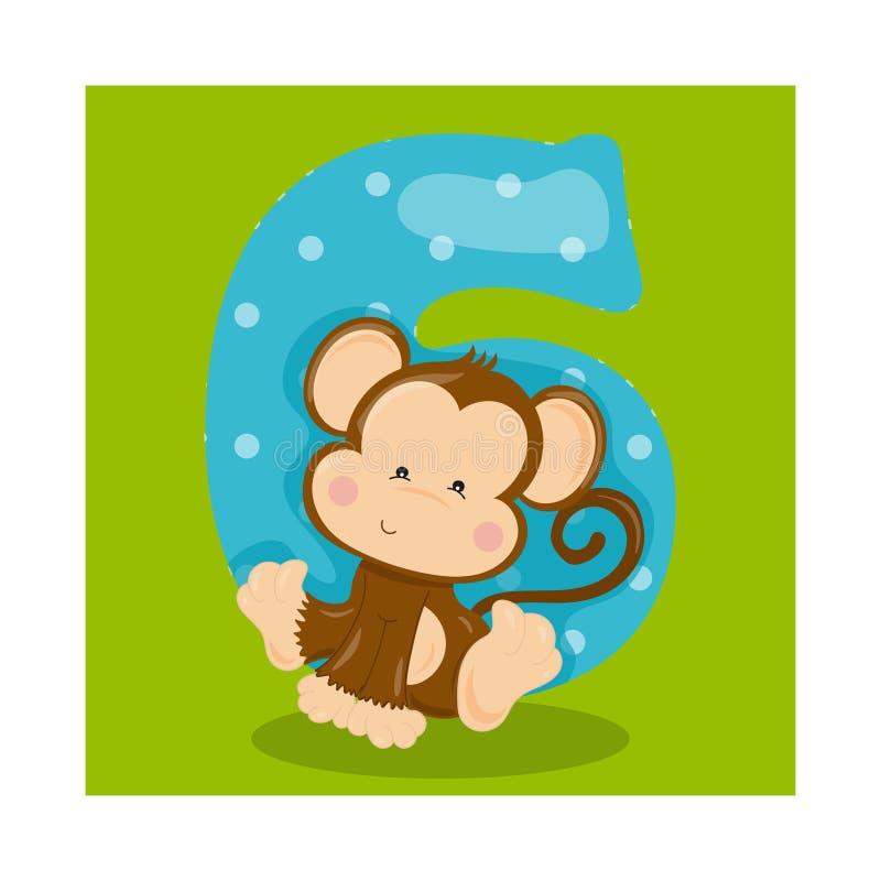 Safari Numbers 6 06 stock vector. Illustration of vector - 198990821