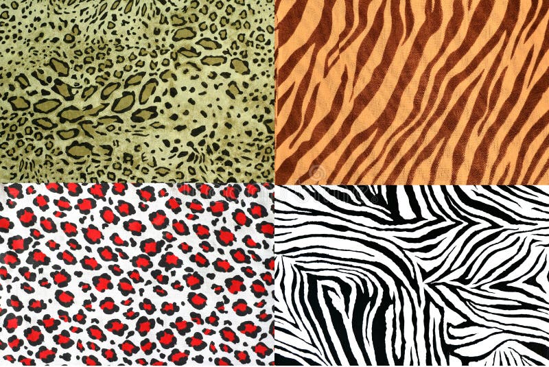 Safari Style Fabric Collection Stock Illustration - Illustration of ...