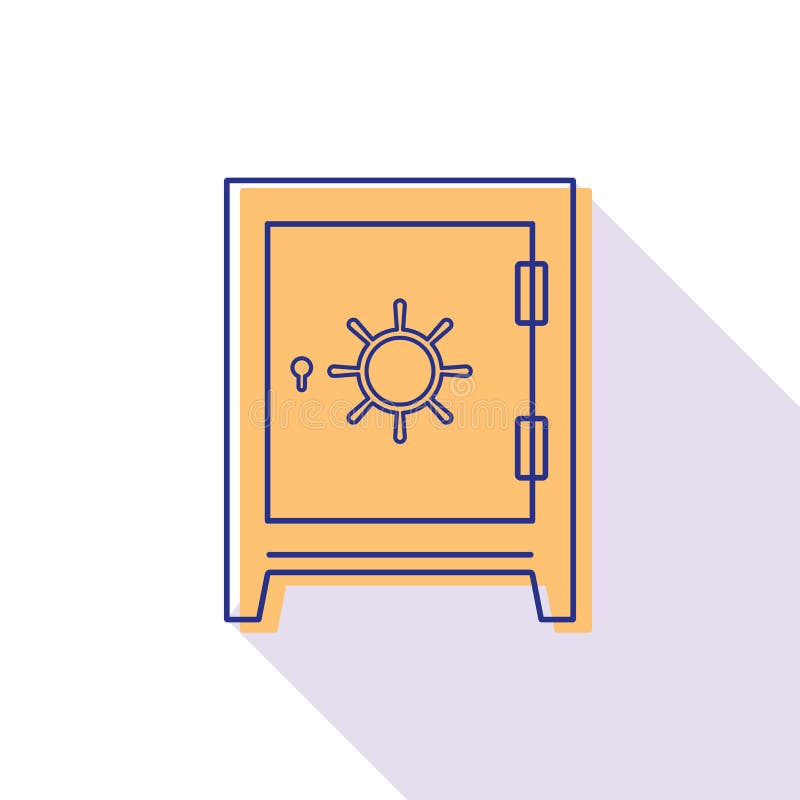 Safe Bank Linear Style. Modern Flat Design Icon. Stock Vector ...