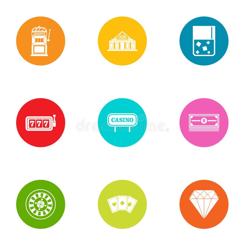 Safe Bet Icons Set, Flat Style Stock Vector - Illustration of flat ...