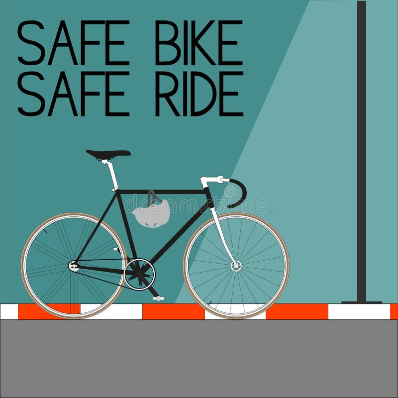 Safe Bike Safe Ride stock illustration. Illustration of active - 59942533