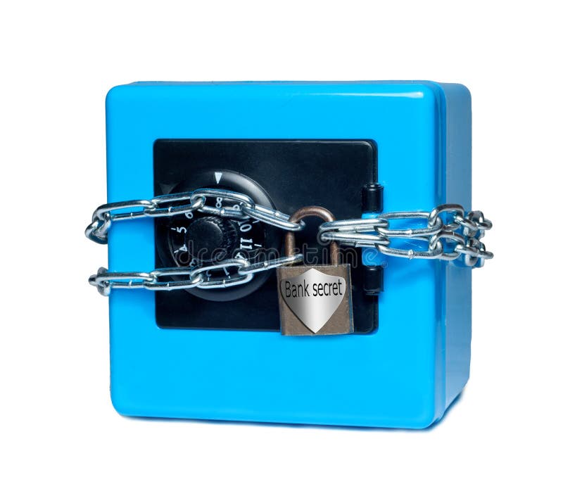 Safe is Bound by a Chain on a White Background Stock Photo - Image of ...