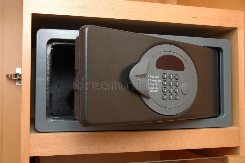 Safe box in closet stock photo. Image of cloth, closet - 5891928