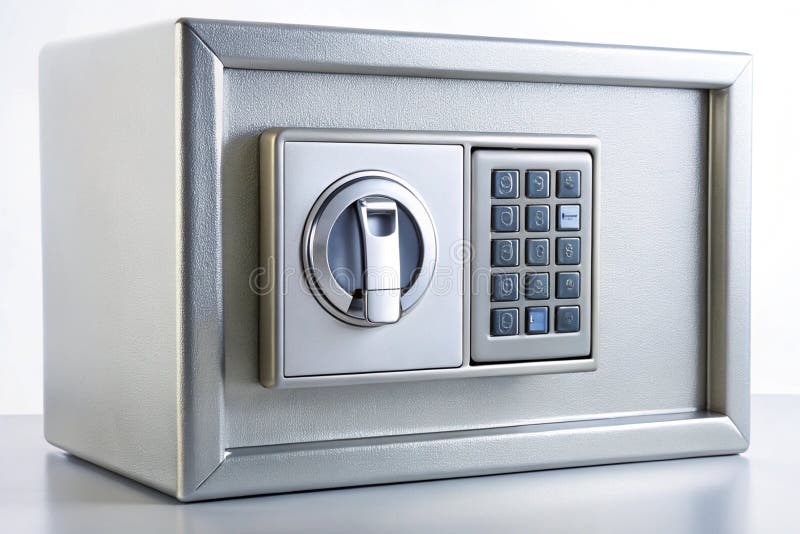 Safe Box with Code and Fingerprint Scanner Lock - Security Concept ...