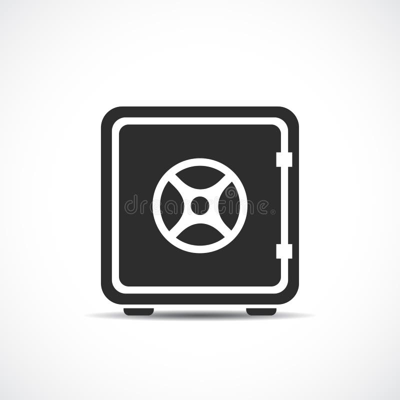 Safe Box Deposit Vector Icon Stock Vector - Illustration of fire ...