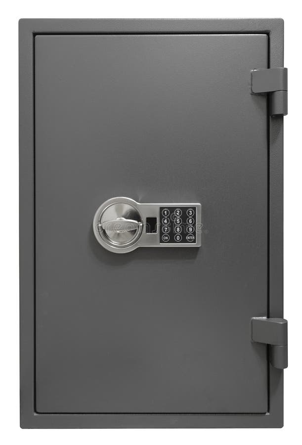 Safe Box Door with Code Lock Isolated on White with Clipping Path ...