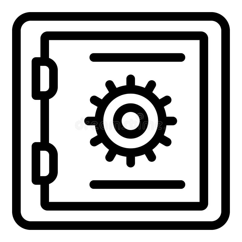 Safe Box Outline Vector Icon. Thin Line Black Safe Box Icon, Flat ...