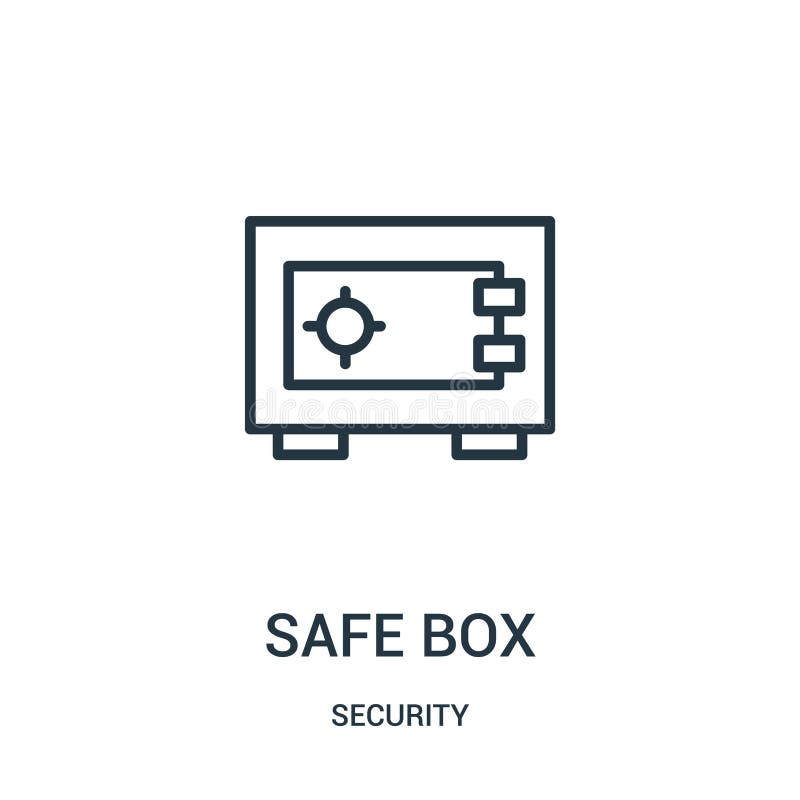 Safe Box Icon Vector from Security Collection. Thin Line Safe Box ...