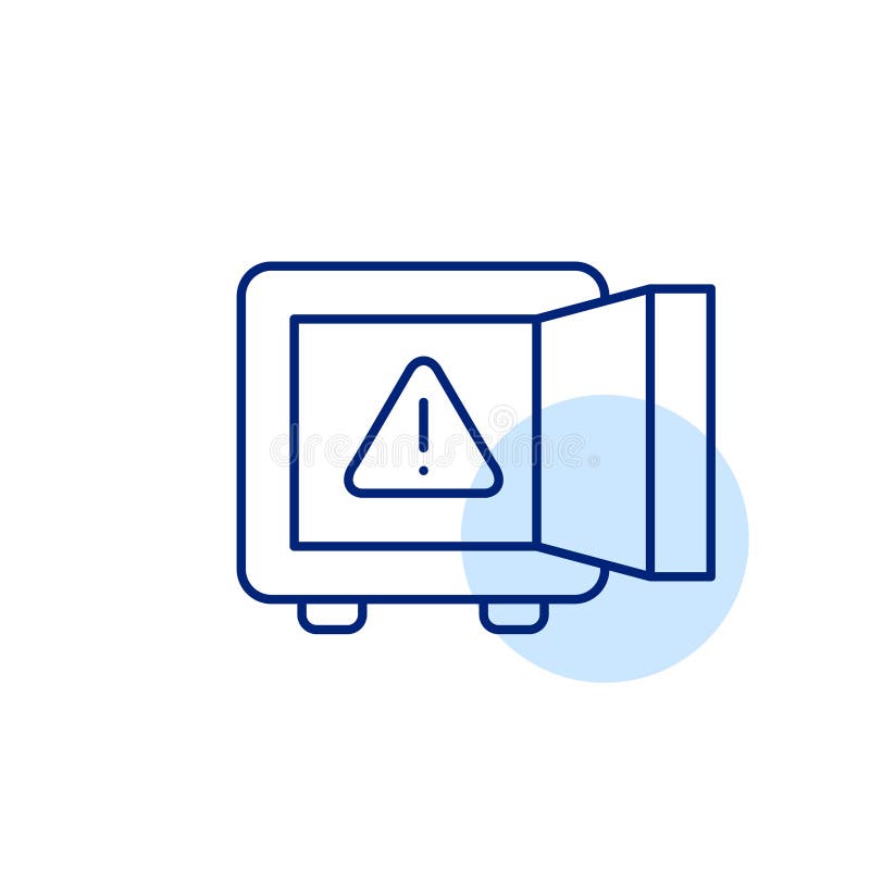 Safe Box and Security Warning. Financial Safety Alert. Urgent Actions ...