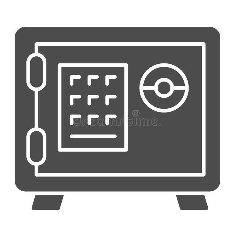 Safe Box Solid Icon. Combination Lock Vector Illustration Isolated on ...