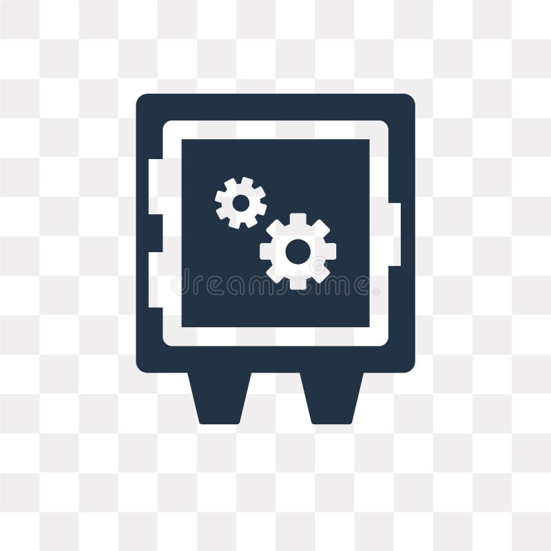 Safe Box Vector Icon Isolated on Transparent Background, Safe Bo Stock ...