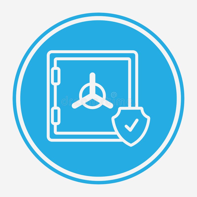 Safe Box Vector Icon Sign Symbol Stock Illustration - Illustration of ...