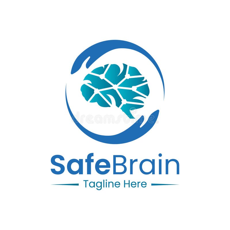 Safe Brain Logo Design Template. Brain Care Logo. Stock Vector ...