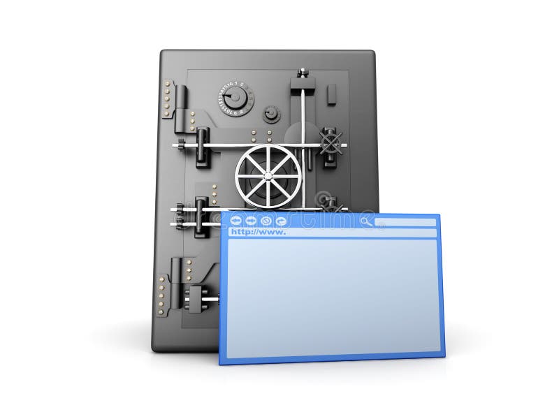 Safe browsing stock illustration. Illustration of connection - 19414177