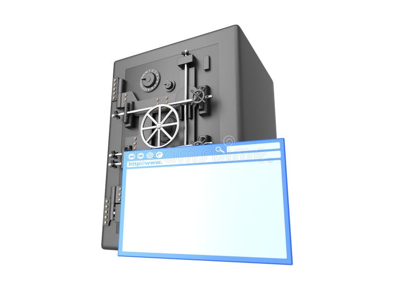 Safe browsing stock illustration. Illustration of deposit - 27607034