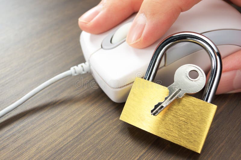 Safe browsing. stock photo. Image of mouse, business - 33160038