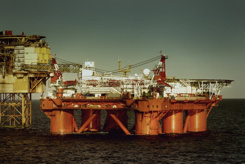 Offshore Oil And Gas Accommodation Platform Or Living Quarter Near ...