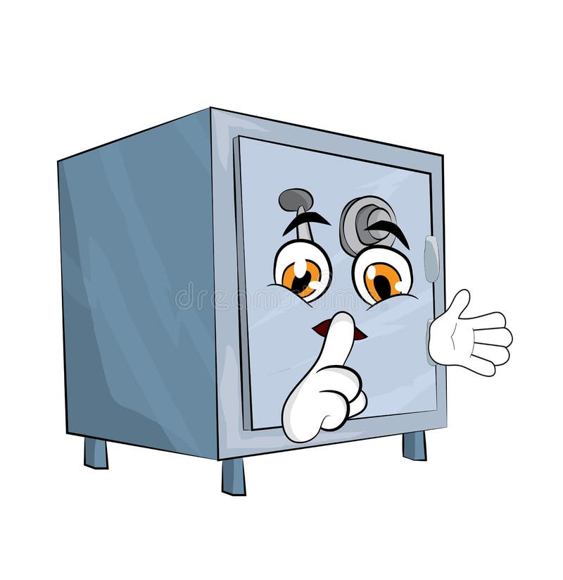 Sad safe cartoon stock illustration. Illustration of clipart - 49694185