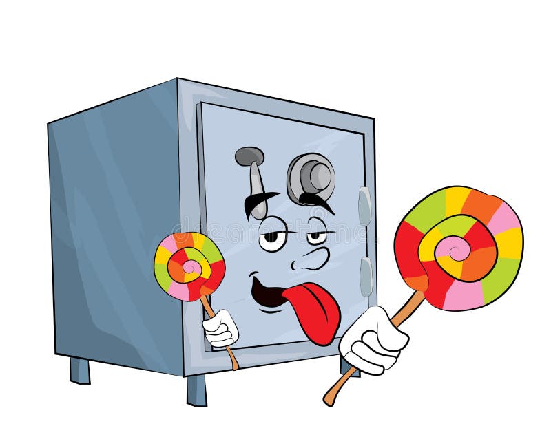 Safe cartoon stock illustration. Illustration of sugar - 49694178